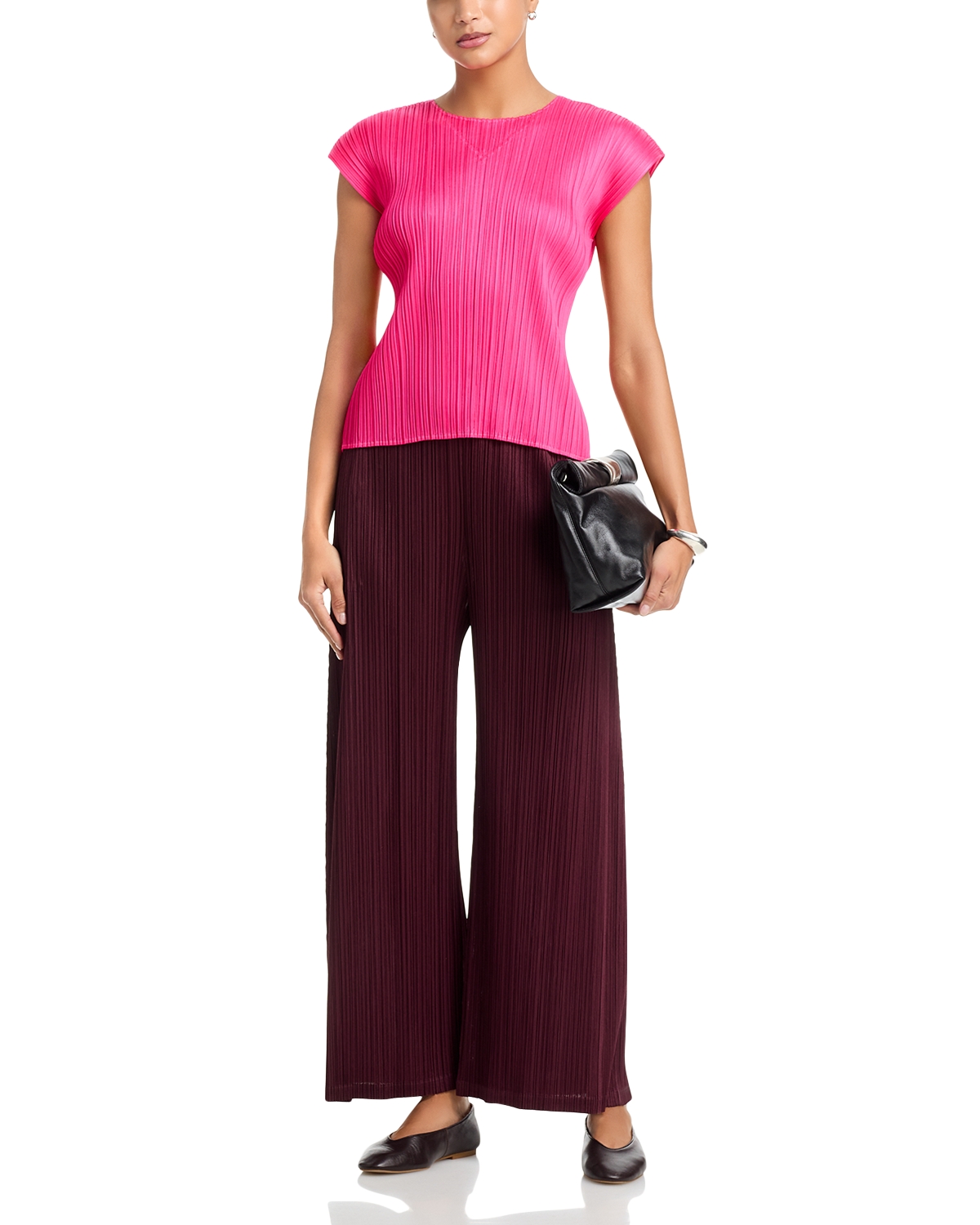 ISSEY MIYAKE Pleats Please Issey Miyake Monthly Colors June Cap Sleeve Top